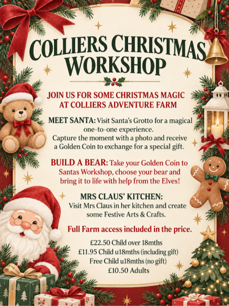 Buy Colliers Christmas Workshop Tickets online - Colliers Farm