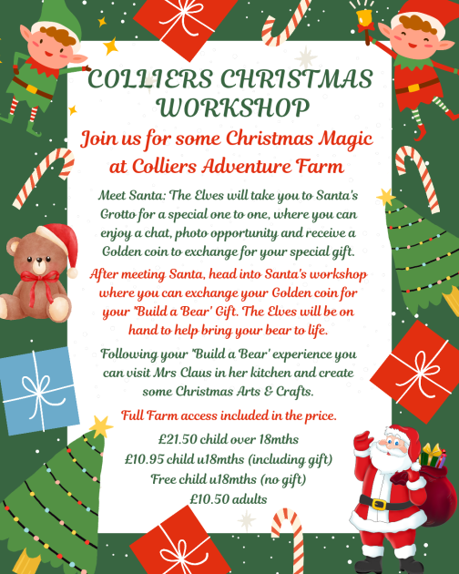 Buy Colliers Christmas Workshop Tickets online - Colliers Farm
