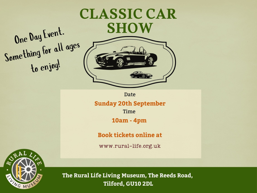 Buy Classic Car Show Tickets online - Rural Life Living Museum
