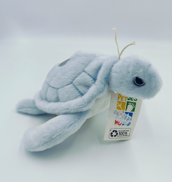 Petjes Lovely Hearts Sea Turtle Blue 20cm
